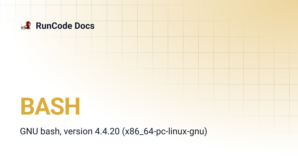 BASH | RunCode Docs